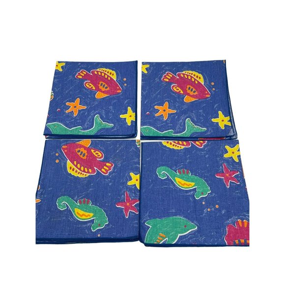 Unknown | Kitchen | Set Of 8 Vintage Summer Sea Creature Cloth Reusable ...
